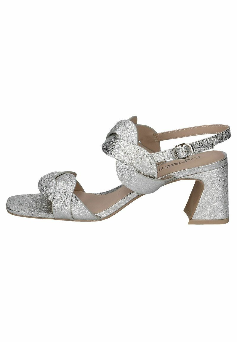 Caprice Sandály - silver metal/stříbrná barva - Zalando.cz