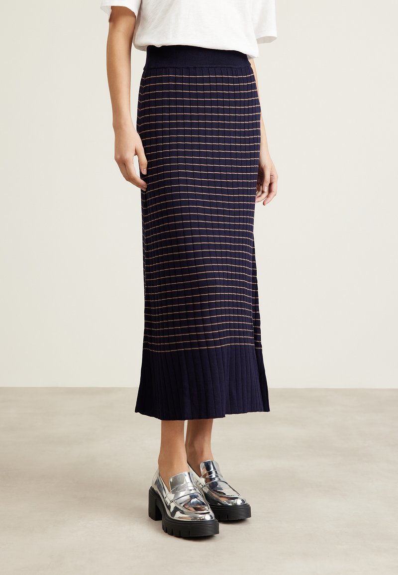 GANT STRIPE SKIRT - Maxirock - evening blue/dunkelblau - Zalando.de