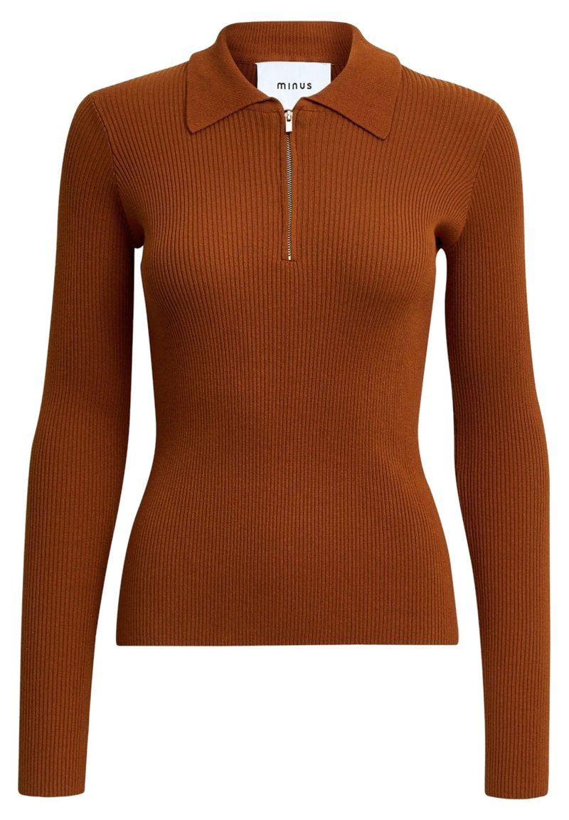 Minus MISUNVA KNIT PULLOVER - Strickpullover - desert sand/kupfer ...