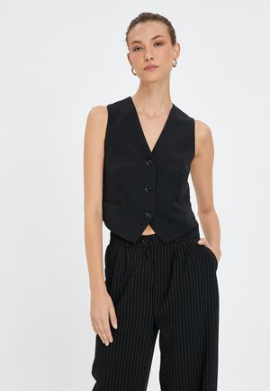 Next TAILORED CREPE - Weste - black/schwarz - Zalando.de