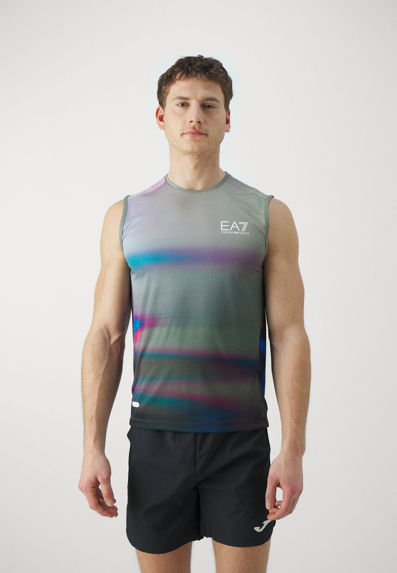EA7 Emporio Armani GRAPHIC TANK GLITCH - Top - multicolor/multicolore ...