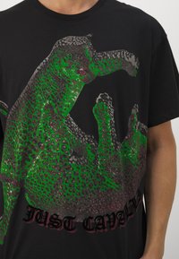 Just Cavalli DOUBLE LEOPARD - T-shirt print - black/zwart - Zalando.nl