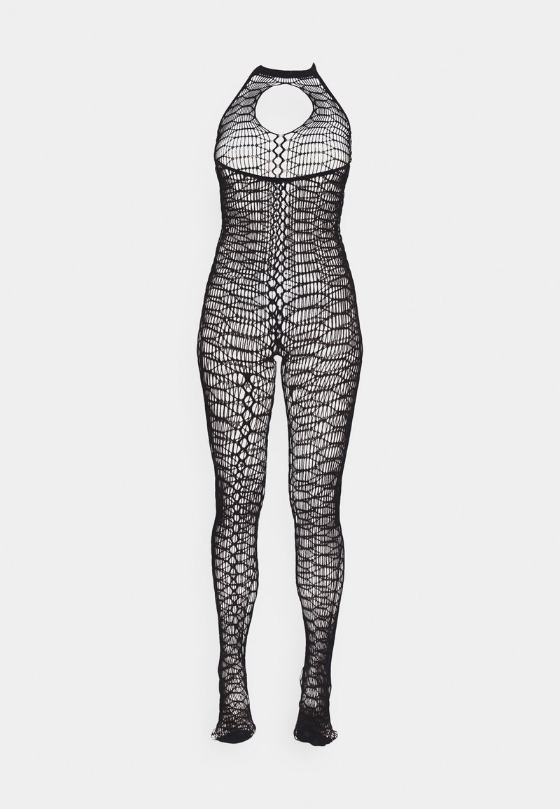 Ann Summers Python Crotchless Bodystocking Body Black Negro