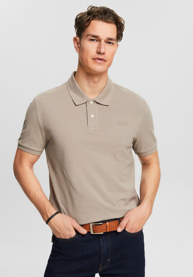 Esprit SOLID - Polo shirt - light taupe/taupe - Zalando.co.uk