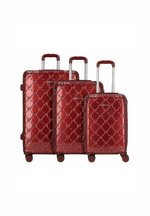 Pierre Cardin SET 3-TEILIG - Wheeled suitcase - dark red/red - Zalando
