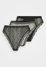 Marks & Spencer 3PACK HIGH WAISTED - String - black/schwarz - Zalando.ch