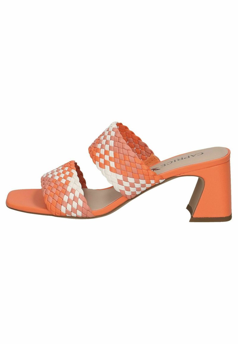 Caprice Heeled mules - orange comb/orange - Zalando.ie