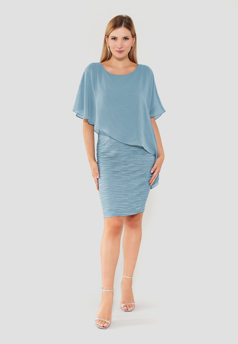 Swing MIT ÜBERWURF - Cocktailkleid/festliches Kleid - blue silver/blau ...