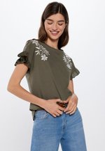 Springfield T-Shirt print - khaki - Zalando.at