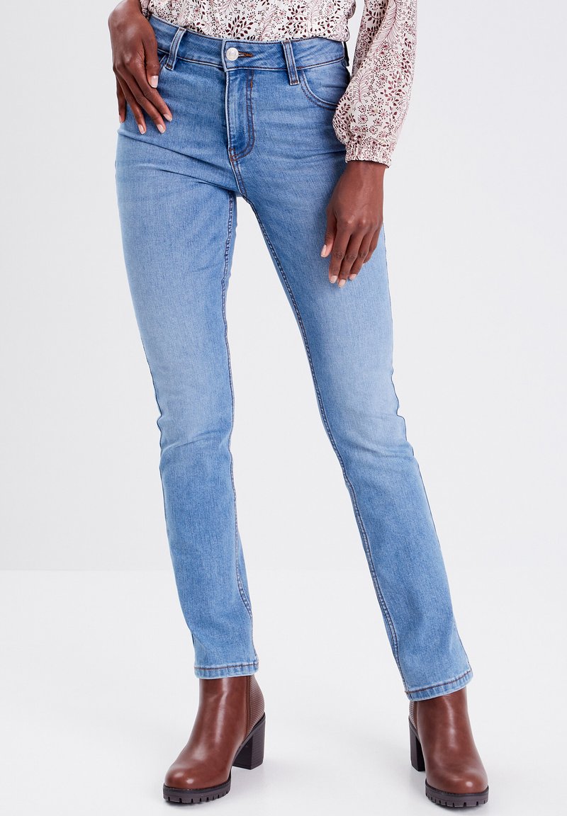 Cache Cache MIT HOHEM BUND - Slim fit jeans - denim double stone ...