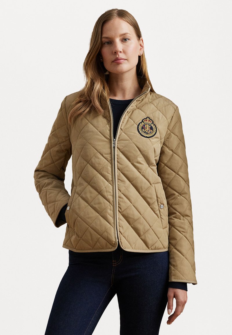 Lauren Ralph Lauren CREST-PATCH QUILTED MOCKNECK JACKET - Light jacket ...