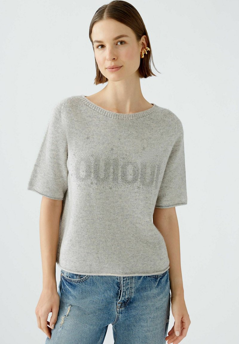 Oui Jumper - cool taupe/taupe - Zalando