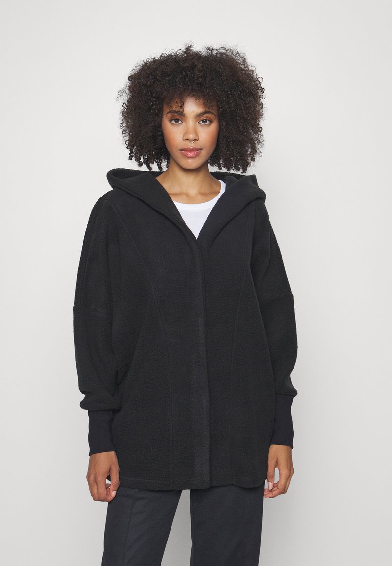 Noisy May NMCOZY LONG SHACKET HOOD - Short coat - black - Zalando.co.uk