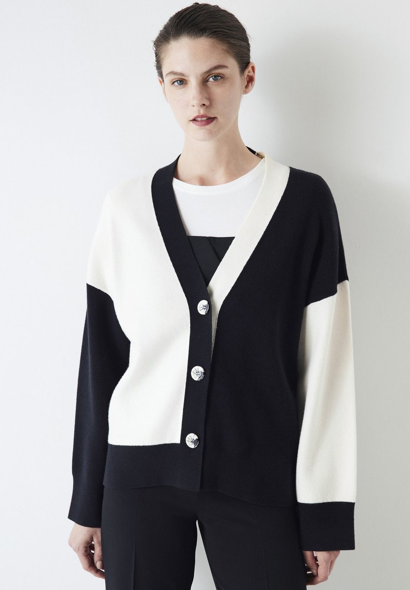 Ipekyol COLORBLOCK - Strickjacke - black/schwarz - Zalando.de