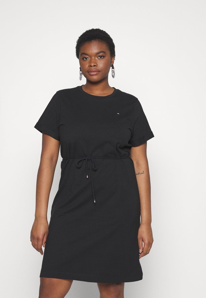 Tommy Hilfiger Curve Short Dress Robe De Jour Black Noir Zalando Ch