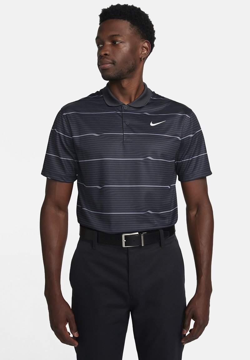 Nike Golf VICTORY - Piké - black dark smoke grey white/svart - Zalando.se