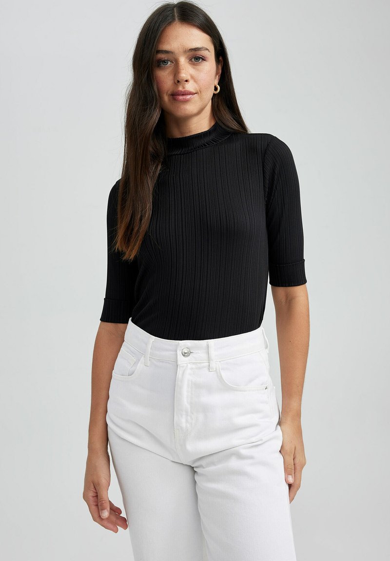 DeFacto REGULAR FIT - T-Shirt basic - black/schwarz - Zalando.de