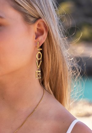 My Jewellery DOUBLE ROUND STATEMENT WITH HEART - Ohrringe - gold ...