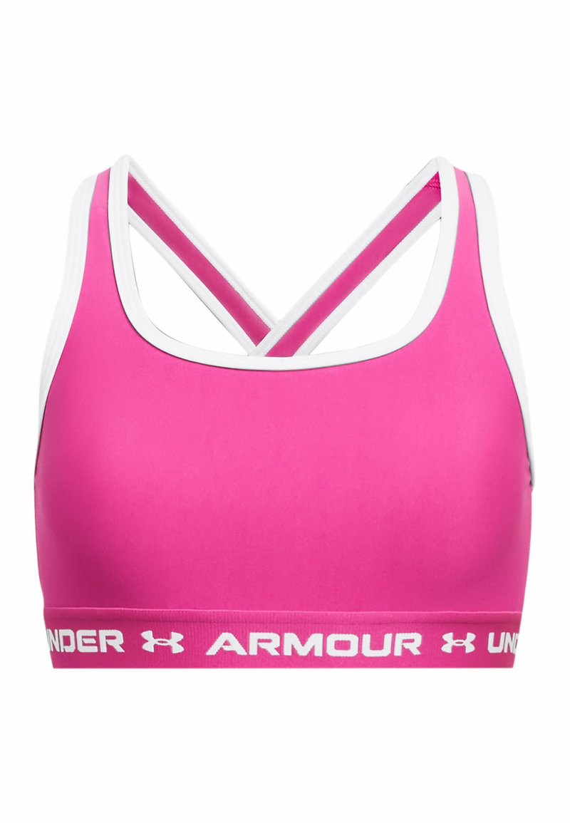 Under Armour CROSSBACK MID SOLID - Sports bra - rebel pink (654)/pink ...