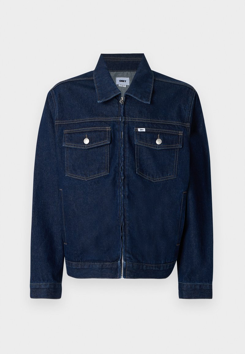 Obey Clothing BASE TRUCKER JACKET - Denim jacket - rinse indigo/light ...