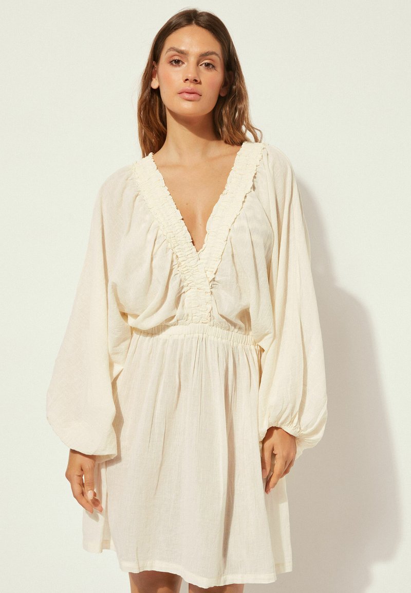 Calzedonia Day dress - hautfarben e natural white/off-white - Zalando.ie