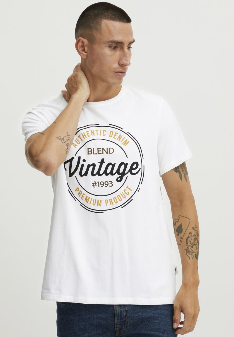 Blend TEE - T-Shirt print - snow white/weiß - Zalando.de