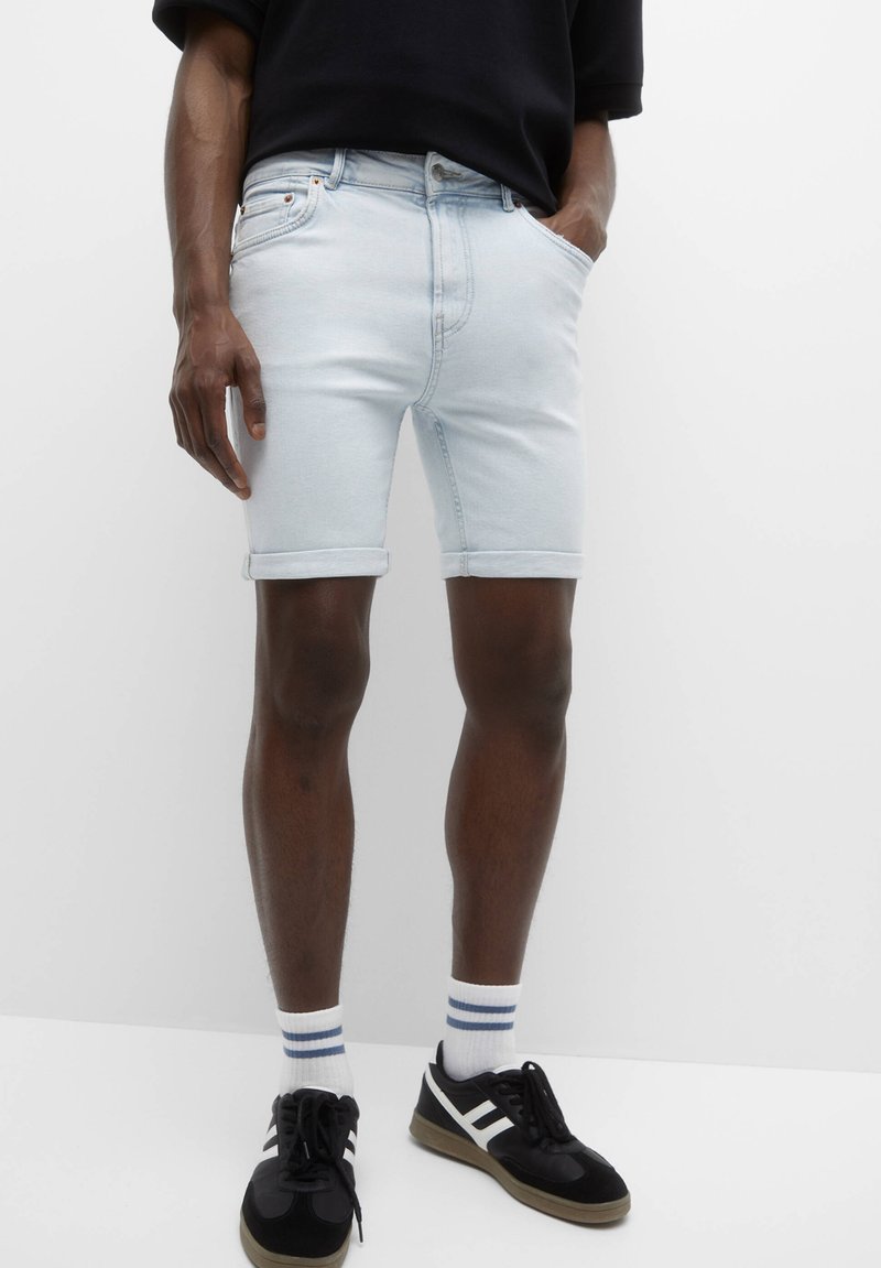 PULL&BEAR Jeans Shorts - stone blue denim/stone-blue denim - Zalando.at
