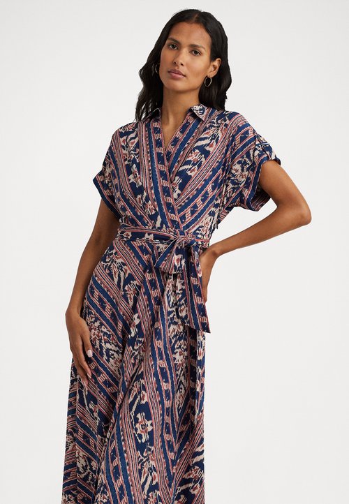 Lauren Ralph Lauren Petite ELMAND SHORT SLEEVE DAY DRESS - Freizeitkleid - cream multi/offwhite ...