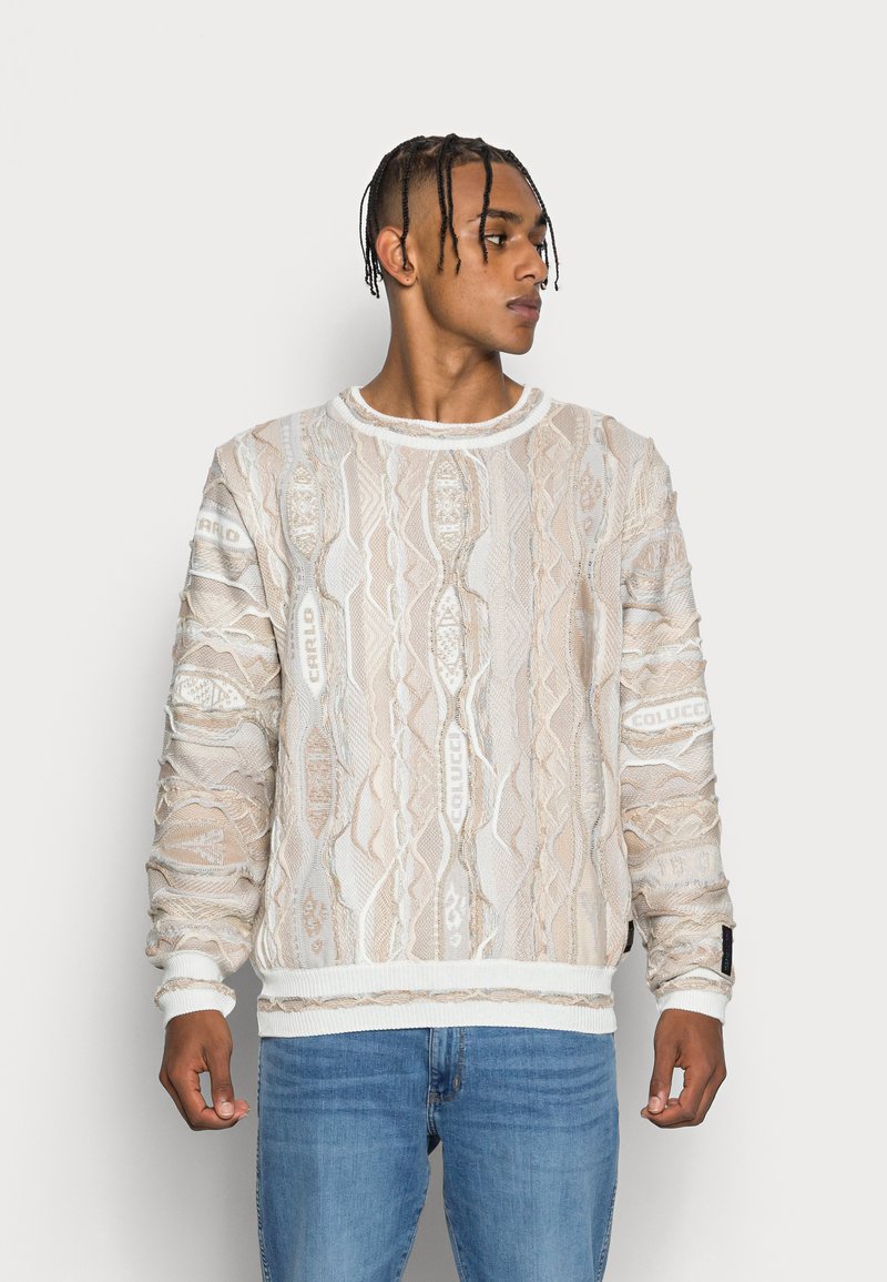 Carlo Colucci Strickpullover - beige/offwhite - Zalando.de