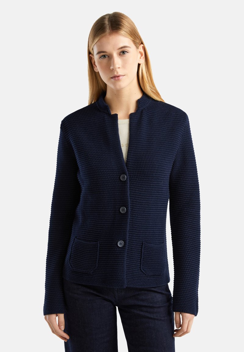 United Colors of Benetton Strickjacke - dark blue/dunkelblau - Zalando