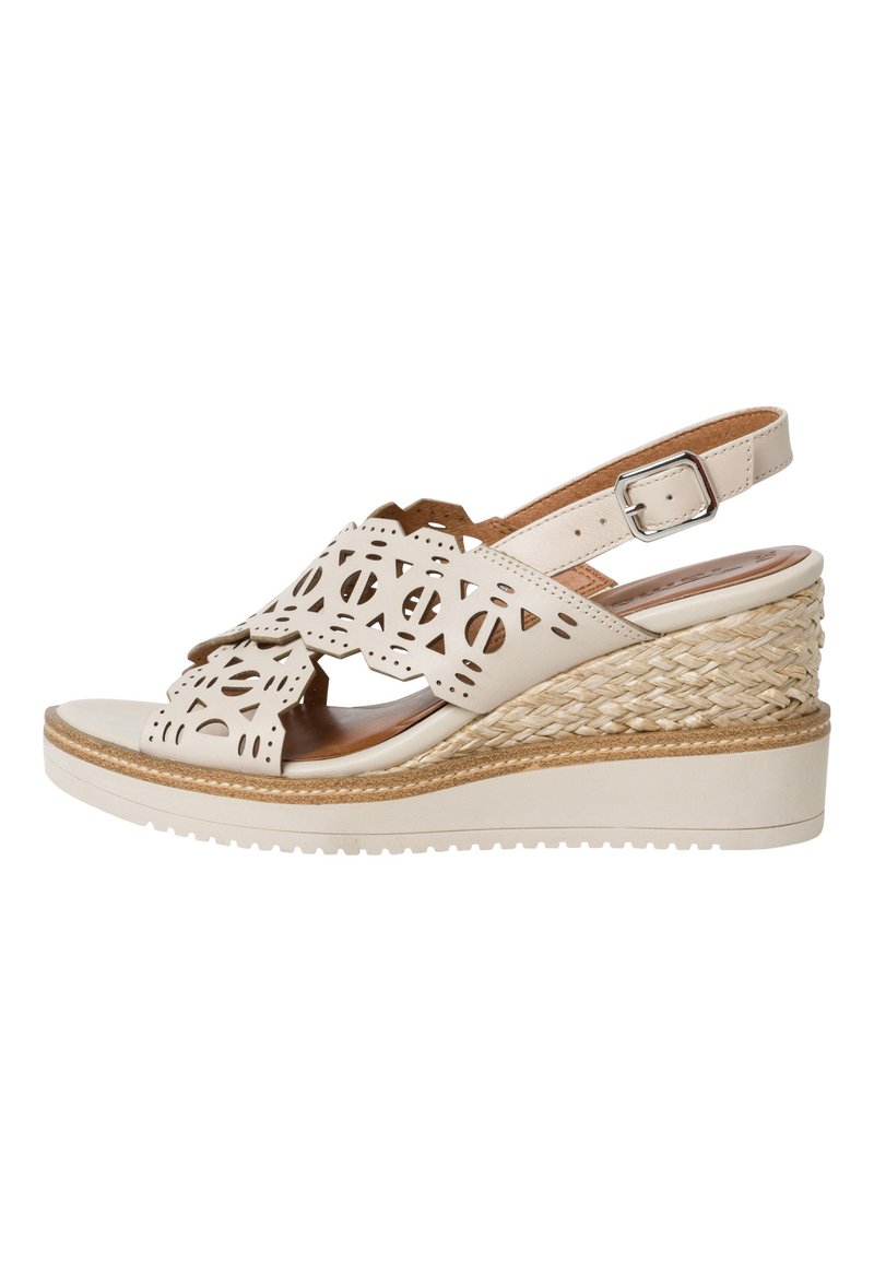Tamaris Sandalen met sleehak - ivory/beige - Zalando.nl