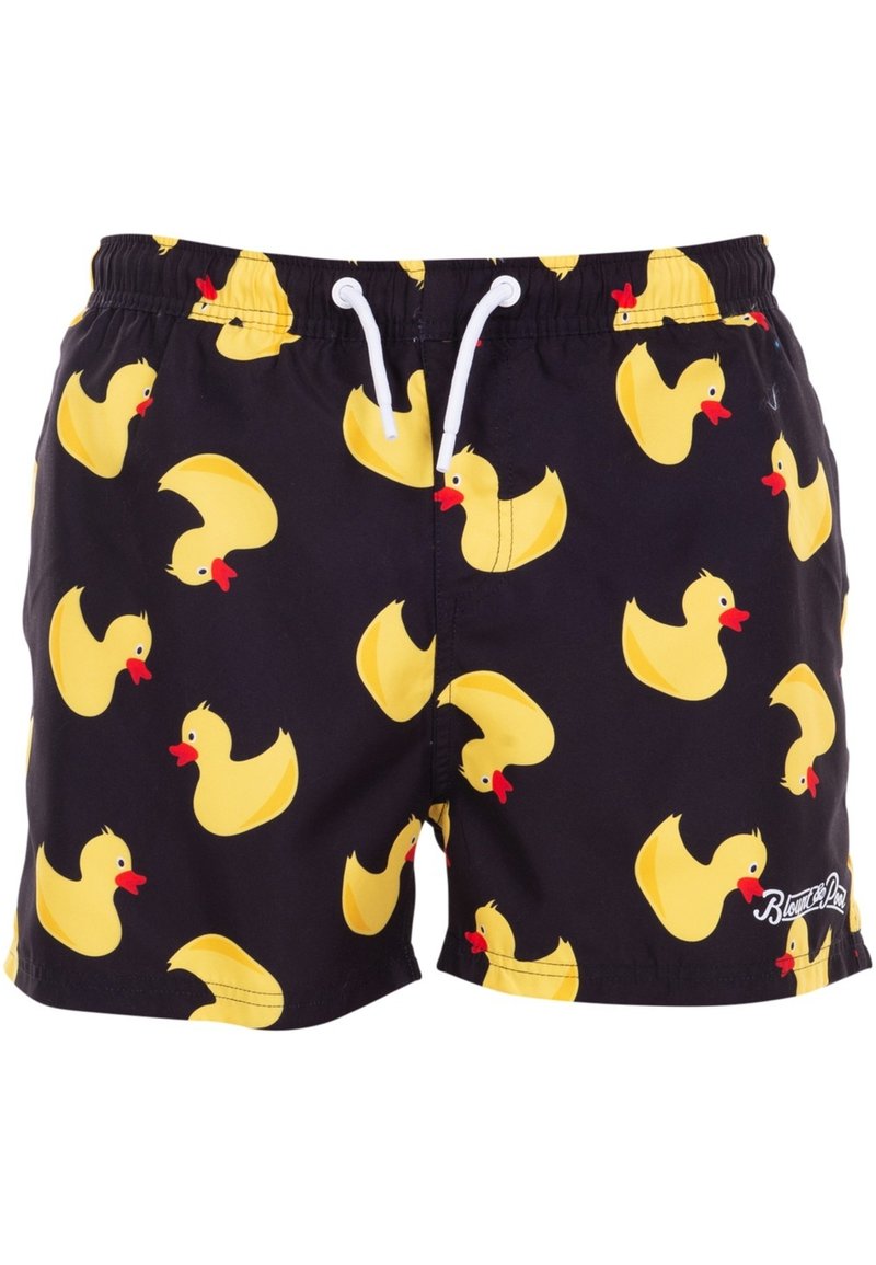Blount & Pool Zwemshorts - black yellow duck/zwart - Zalando.nl