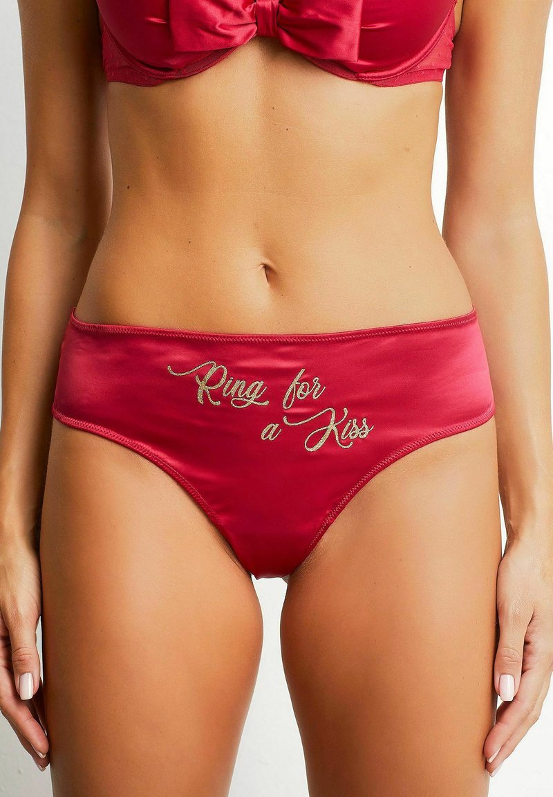 Yamamay String - ruby with print/bordeauxrood - Zalando.nl