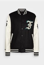 FUBU TRIBAL COLLEGE JACKET UNISEX - Chaquetas bomber - black/off white ...