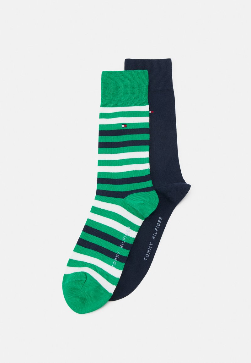 Tommy Hilfiger MEN DUO STRIPE SOCK 2 PACK - Socks - olympic green/green ...