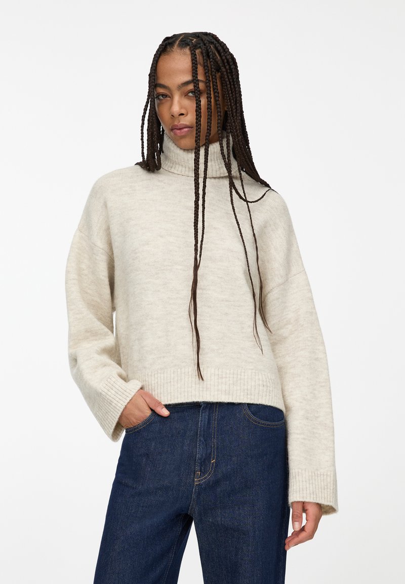 PULL&BEAR SOFT TOUCH NECK - Strickpullover - beige - Zalando.de