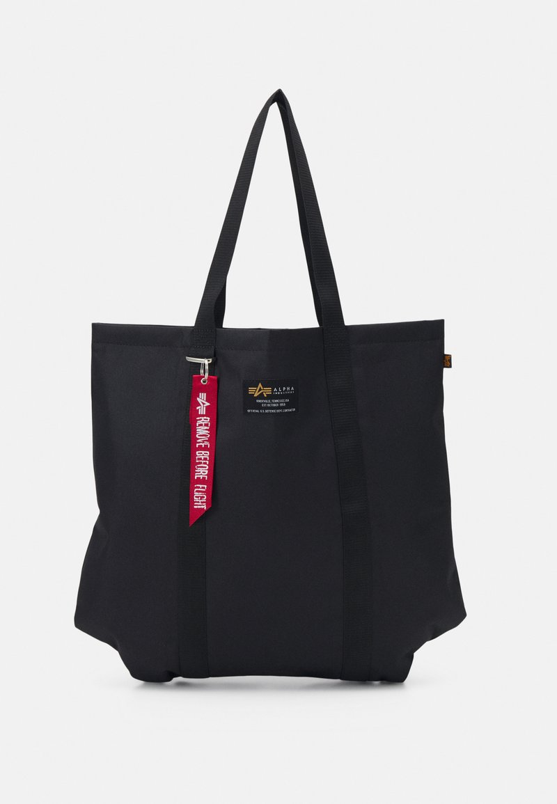 Alpha Industries LABEL UNISEX - Tote bag - black - Zalando
