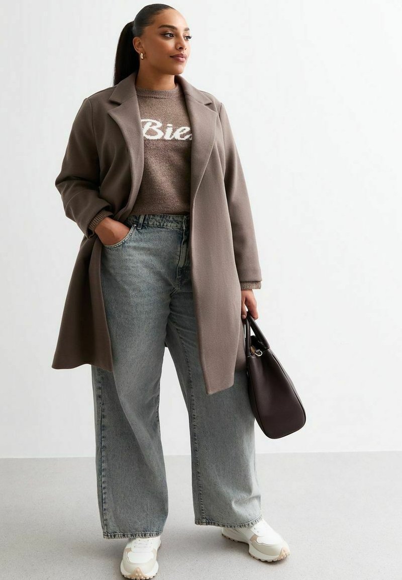 New Look Curves UNLINED TAILORED - Mantel - mink/beige - Zalando.nl