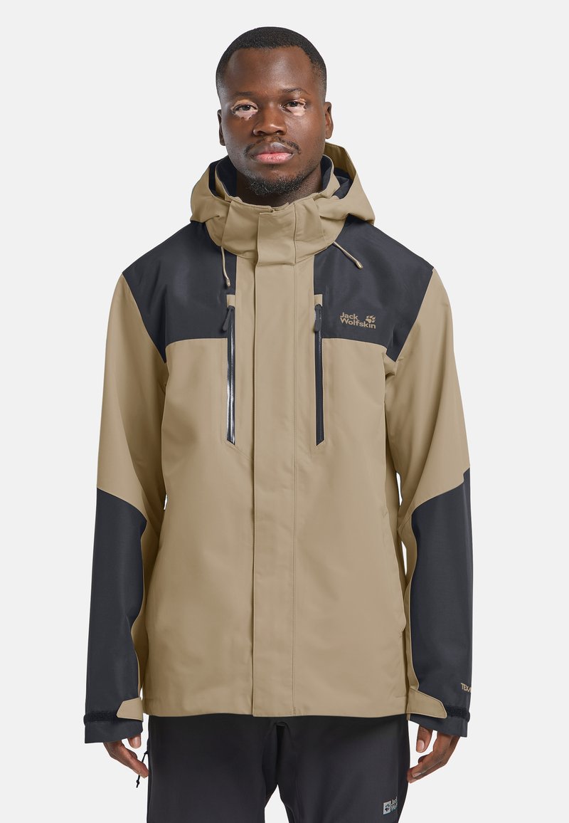 Jack Wolfskin JASPER 2L JK - Waterproof jacket - hazel wood/beige - Zalando