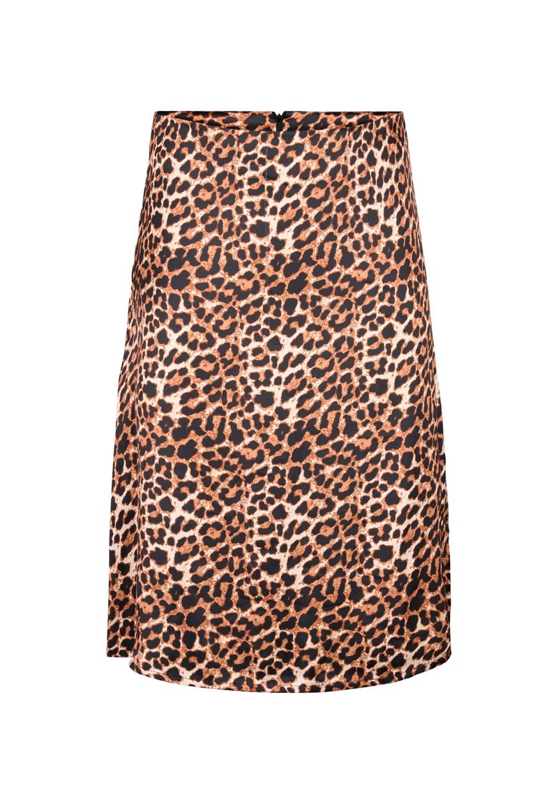 Zizzi WITH SLITS - A-Linien-Rock - leopard aop/braun - Zalando.de