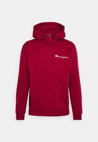 Champion TAPE HOODED HALF ZIP - Sweatshirt - dark red - Zalando.co.uk