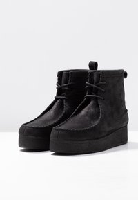 Clarks Originals WALLABEE CRAFT - Bottines à plateau - black/noir - ZALANDO