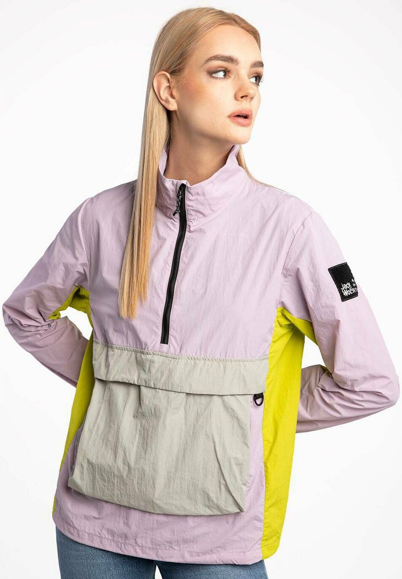 Jack Wolfskin KURTKA REBEL - Waterproof jacket - beige/light pink - Zalando
