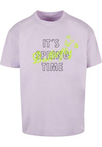 Merchcode IT´S SPRING TIME HEAVY OVERSIZED - T-Shirt print - lilac ...