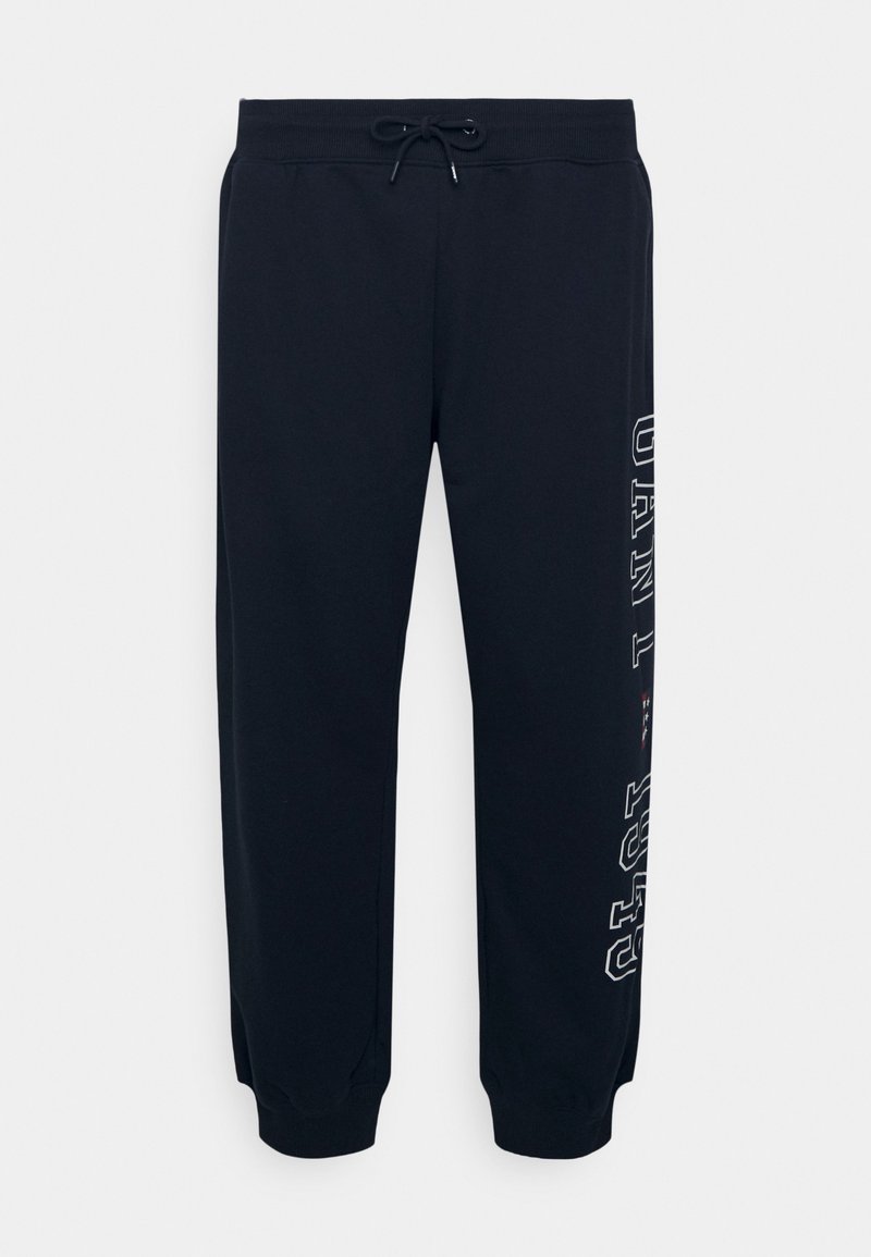 GANT PLUS RETRO SHIELD - Tracksuit bottoms - evening blue/dark blue ...