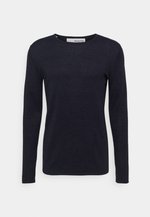 Selected Homme SLHROME LS CREW NECK B NOOS - Svetr - dark sapphire/tmavě modrá - Zalando.cz