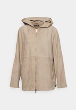 Repeat JACKET - Leather jacket - taupe grey/taupe - Zalando