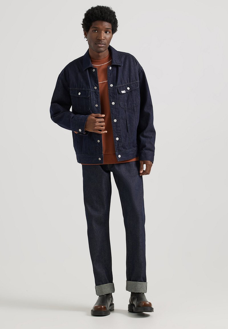 Lee JMB RIDER JKT INSIDE ART - Jeansjacke - rinse/dark-blue denim ...