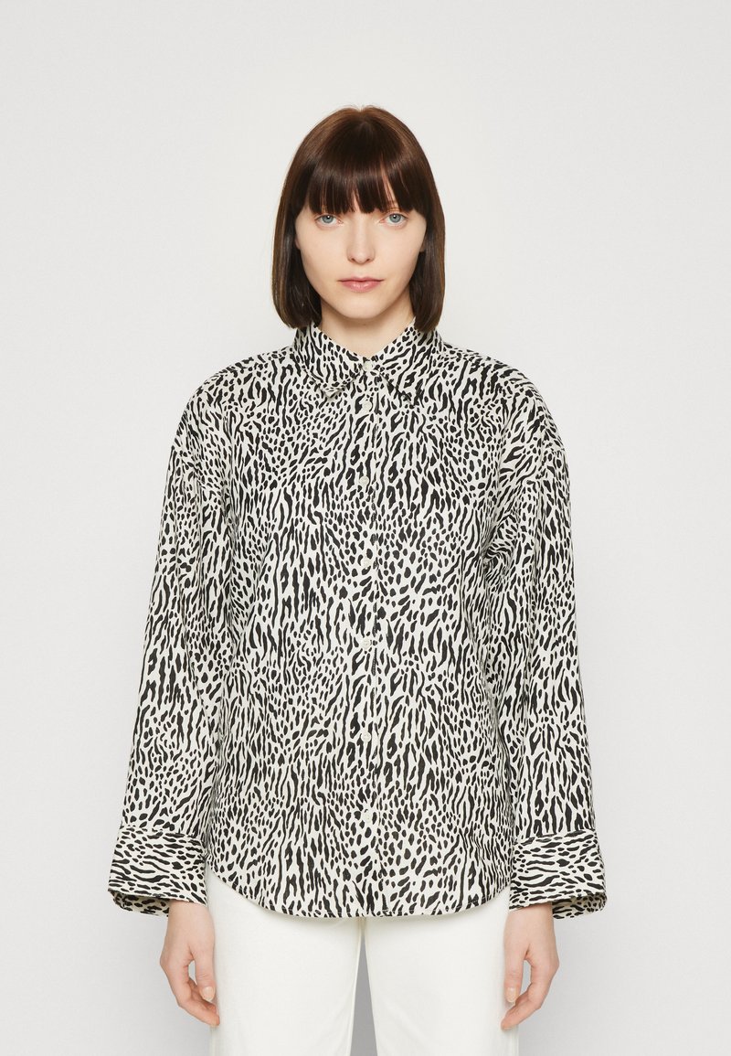 ARKET Hemdbluse - off-white/black/offwhite - Zalando.de