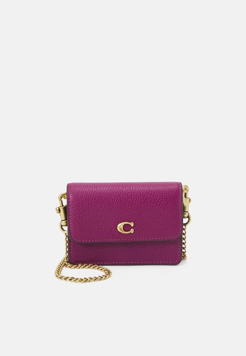 COACH REFINED HALF FLAP CARD CASE - Wallet - deep plum/dark purple ...